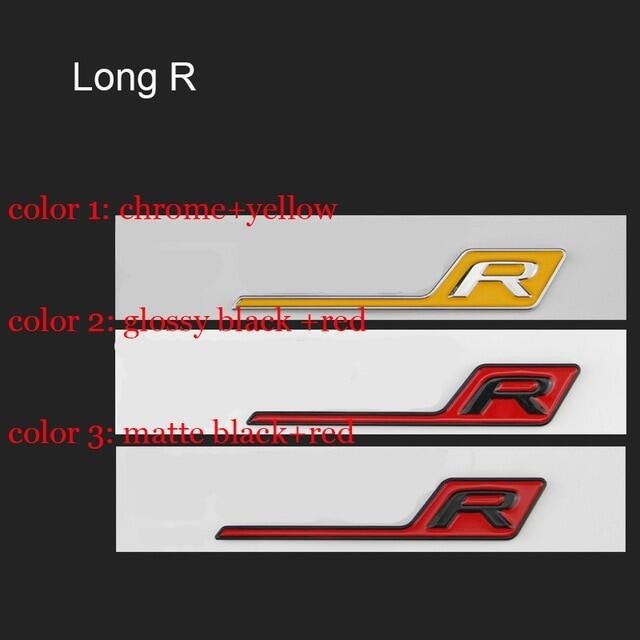 Fun car Long R Emblem for Emblem Car Styling Trunk Sticker Mercedes ...