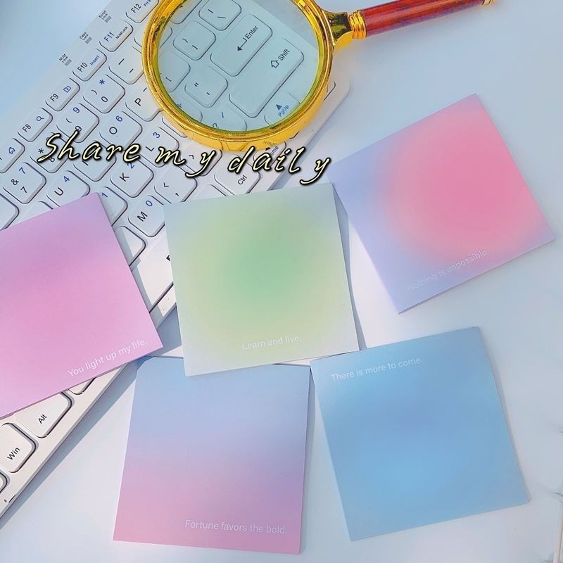 Xiaohongshu Same Style Sky Gradient Simple Post-it Notes ins High-value ...
