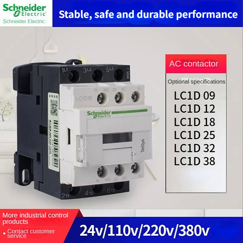 Schneider 220v AC Contactor Three-Pole 3P 3-Phase 3-Pole 50/60hz kord25 ...