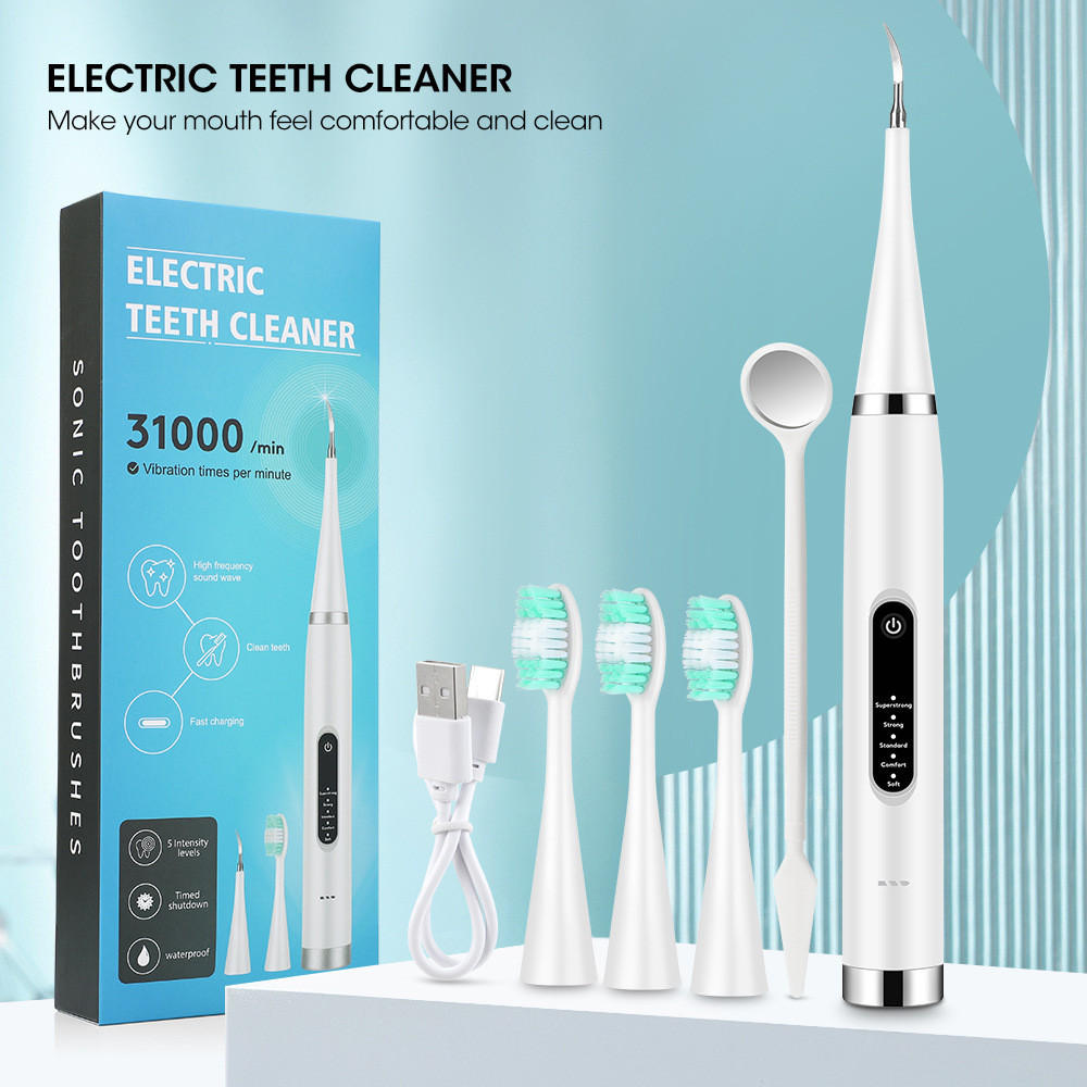 Hot 2 in 1 Ultrasonic Teeth Cleaner Toothpick Dental Calculus Remover ...