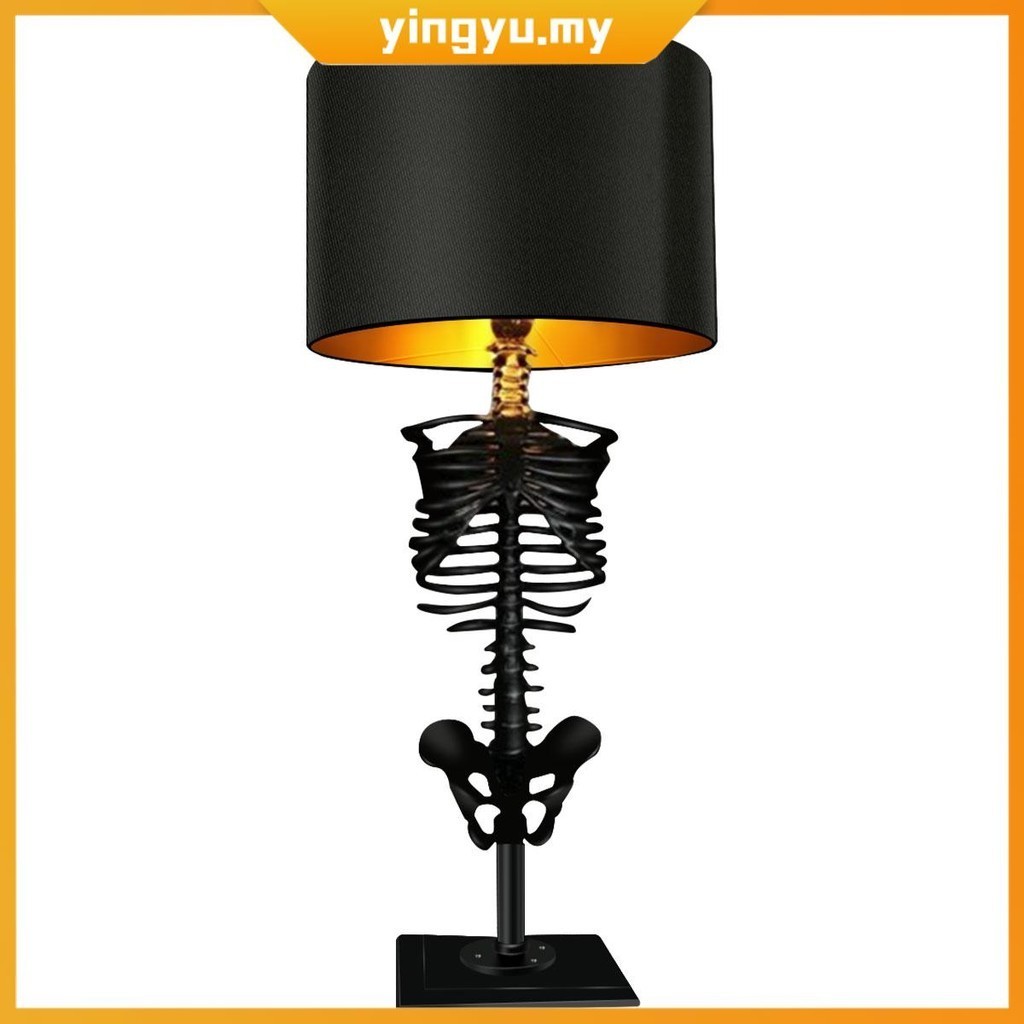 Halloween Decoration Resin Skeleton Bedside Table Lamp 5W USB Powered ...