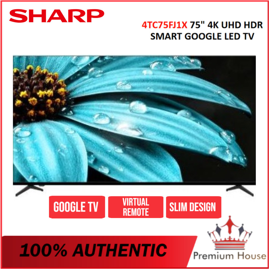 ( 2024 NEW MODEL) SHARP 75 "INCH UHD 4K GOOGLE TV 4TC75FJ1X | Shopee ...