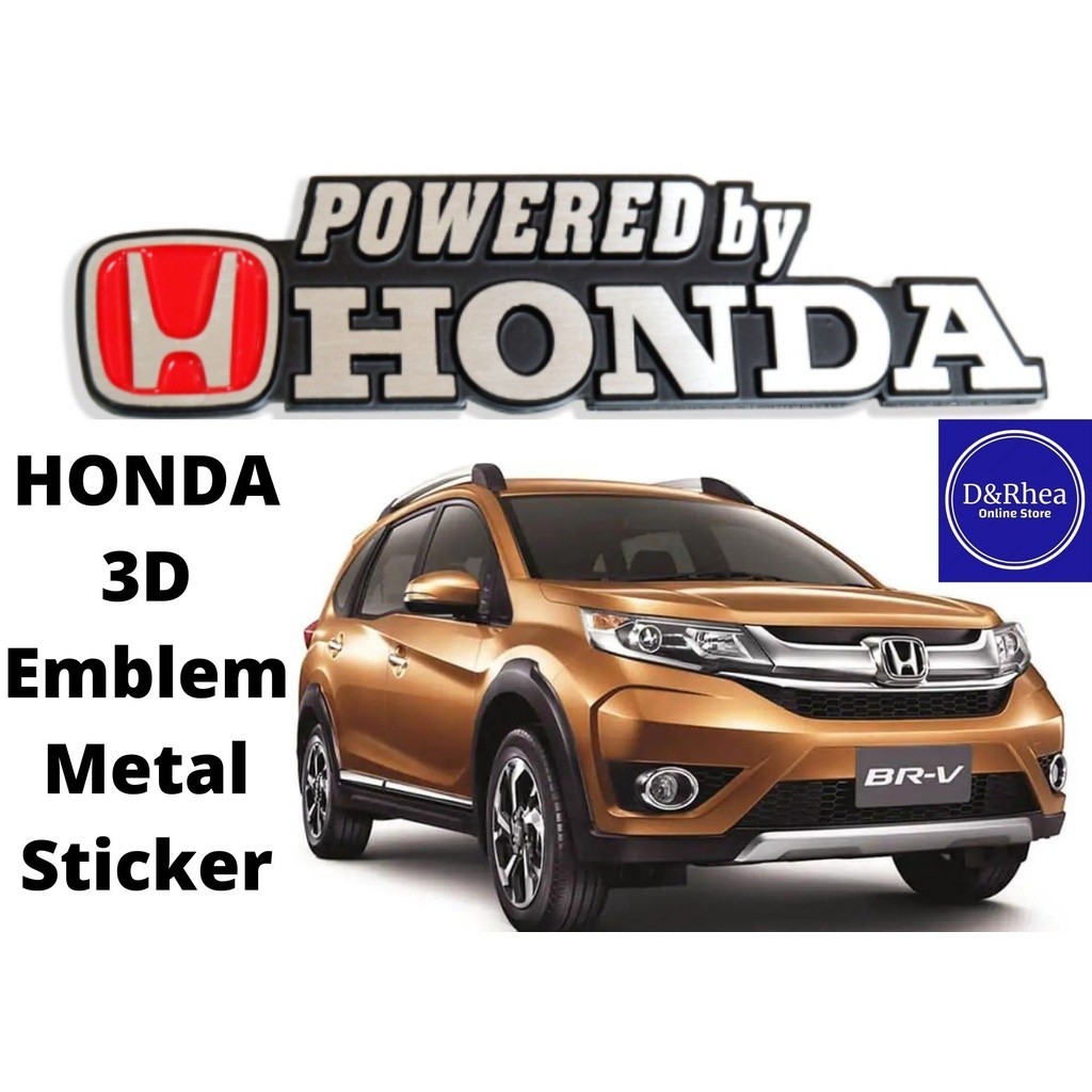 Car HONDA 3D emblem metal Sticker Powered by HONDA | Shopee Malaysia