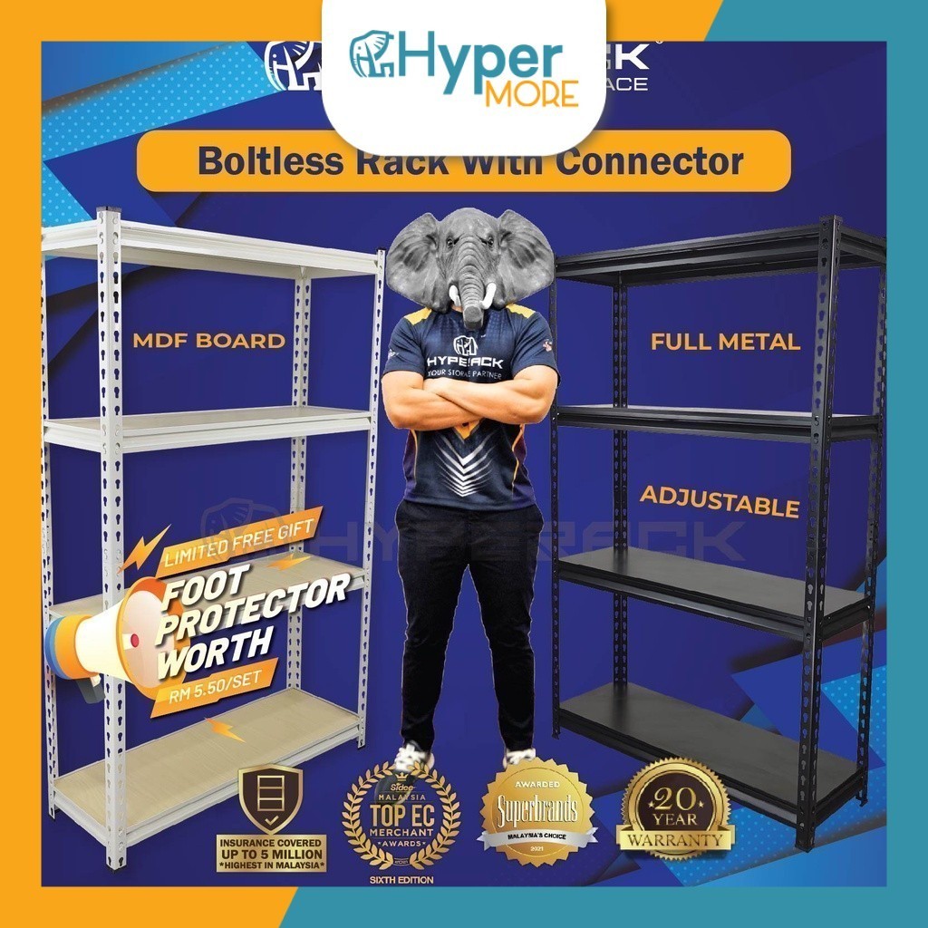 HYPERMORE [Hot Selling] Boltless Rack Shelf Rack Storage Rack Kitchen ...