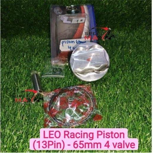 LEO Racing Piston (13Pin) - 65mm 4 valve - Wave125 / Wave100 / DREAM ...