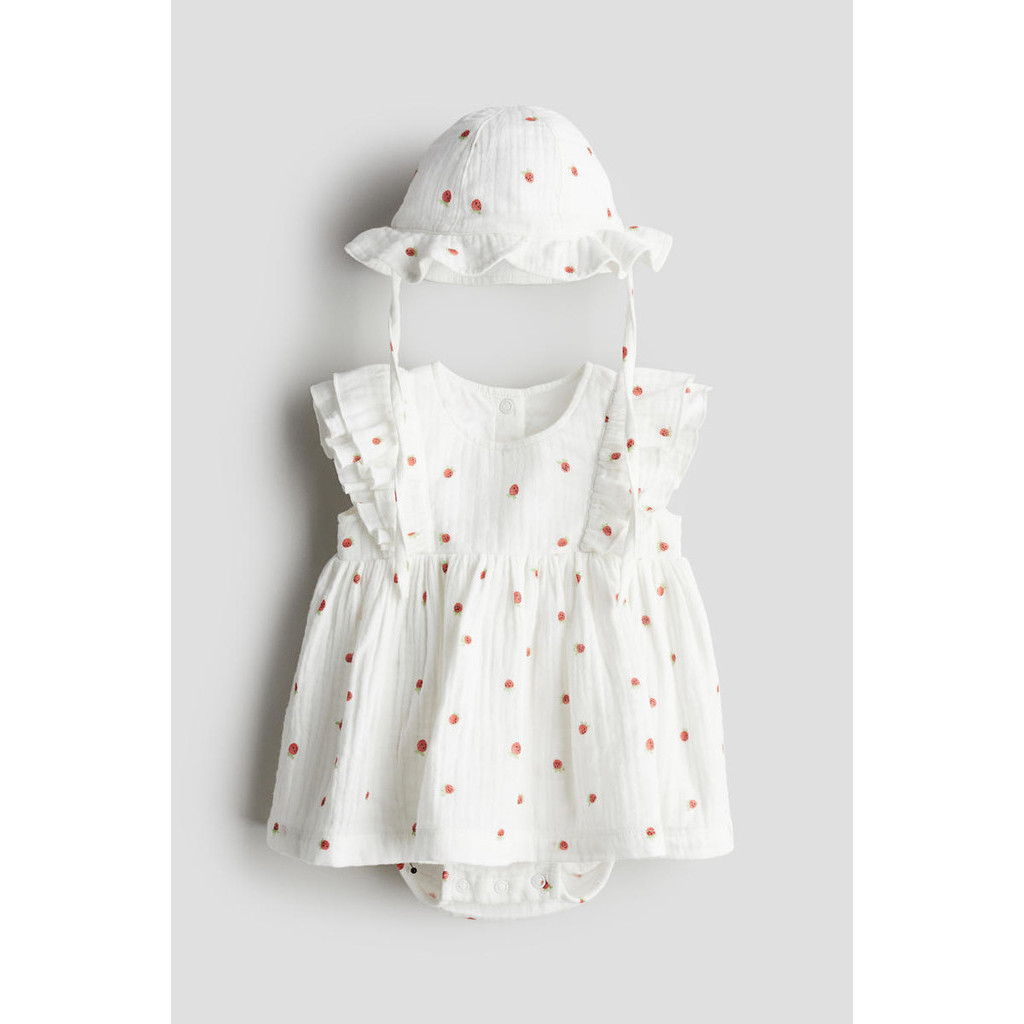 2-piece patterned muslin set | Shopee Malaysia