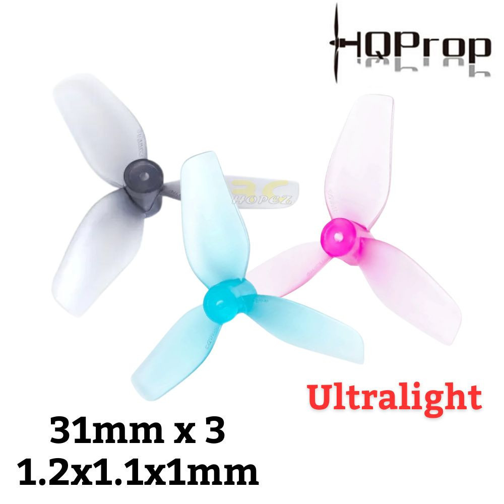 HQProp Ultralight Micro Whoop Prop 31MMX3 1.2x1.1 1mm Hole 3-Blade ...