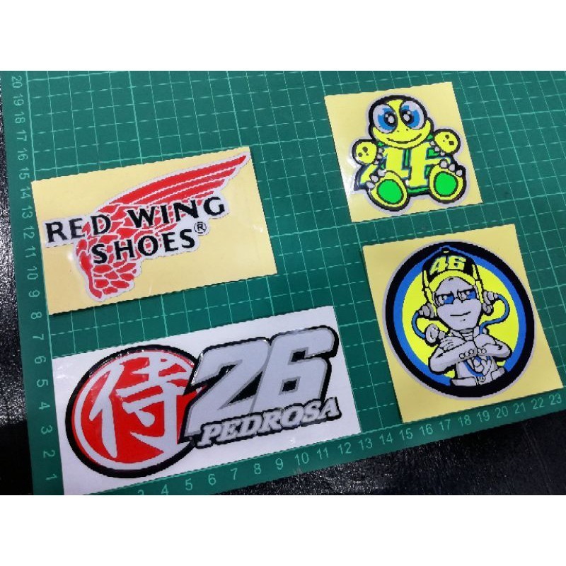 STICKER CUTTING 26 Pedrosa Red Wing VR46 REFLECT PANTUL Stiker Motor ...