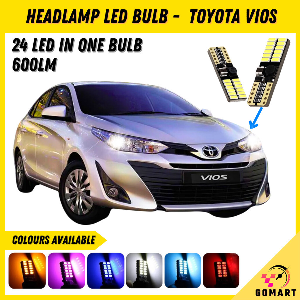 TOYOTA VIOS LOW BEAM HEADLIGHT T10 LED BULB Small Headlamp Lamp Mentol ...