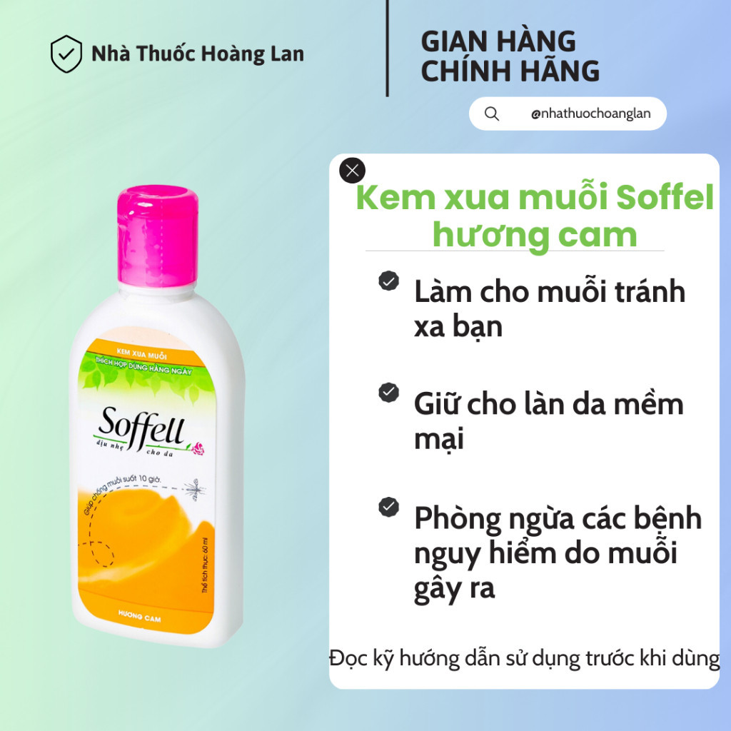 Soffell Orange Mosquito Repellent Keeps Skin Soft 60ml Bottle | Shopee ...