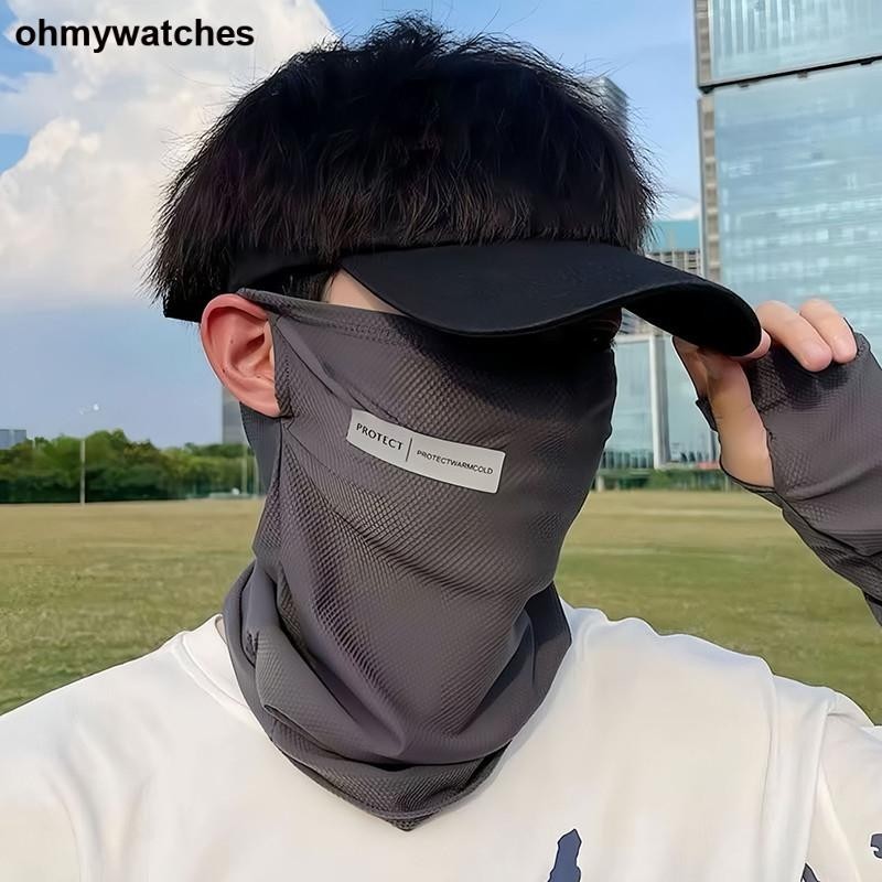 Ear Hang Mask Anti UV Cooling Head Scarf Face Mask Rider Bandana Motor ...
