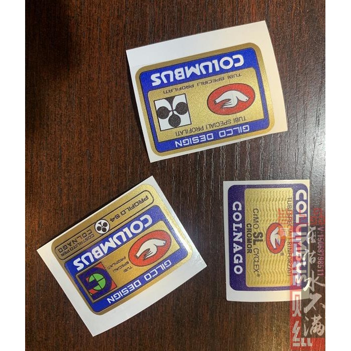 Columbus Tube Label Pigeon Label Colnago (Gold Printed Version ...