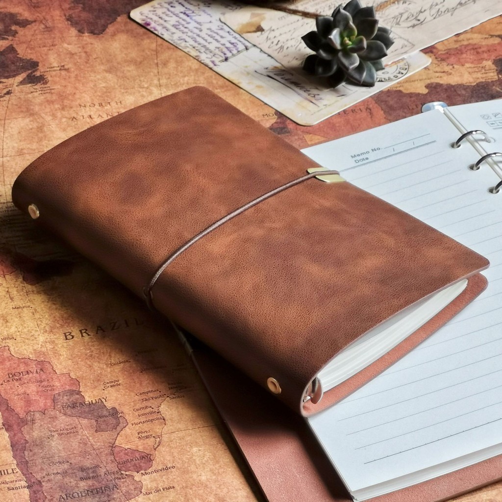 Retro Strap Notebook a6 Notepad Soft Leather Loose-leaf Notebook Faux ...