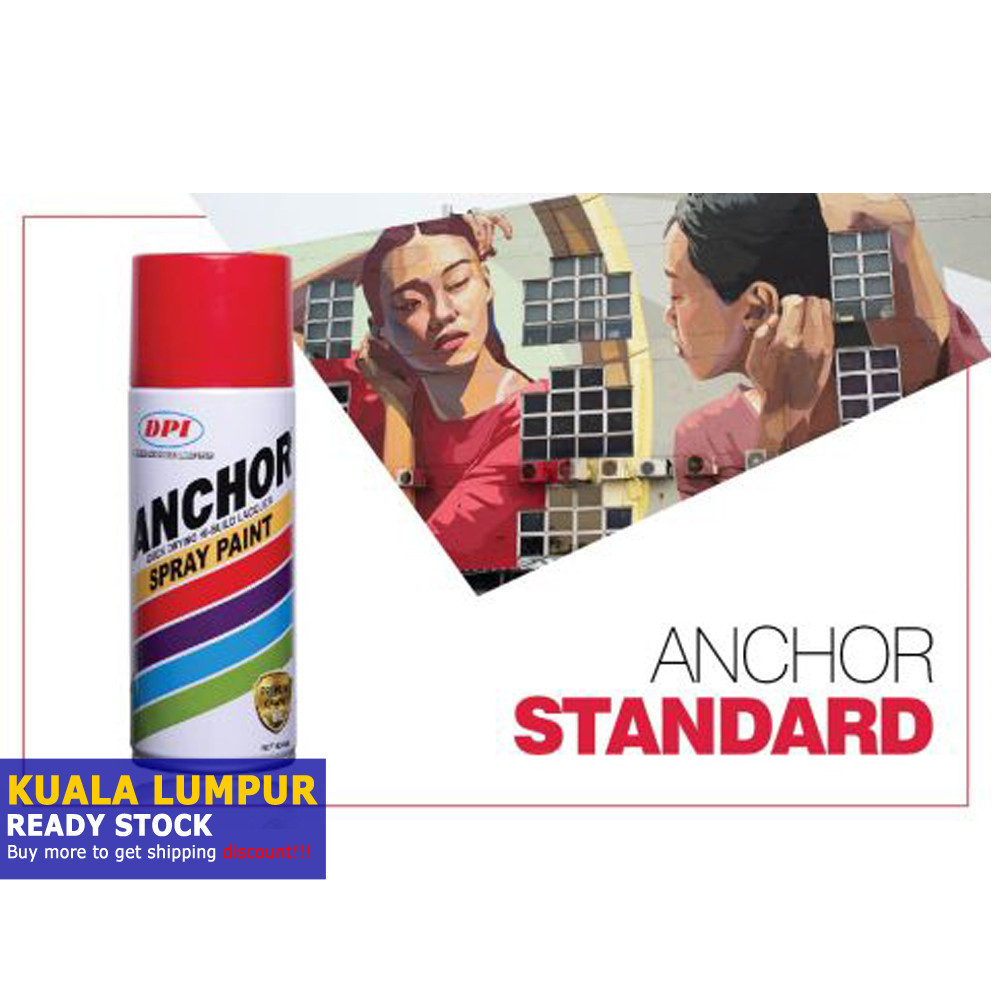 400ml Color Spray Paint Anchor Standard for wood, metal and most ...