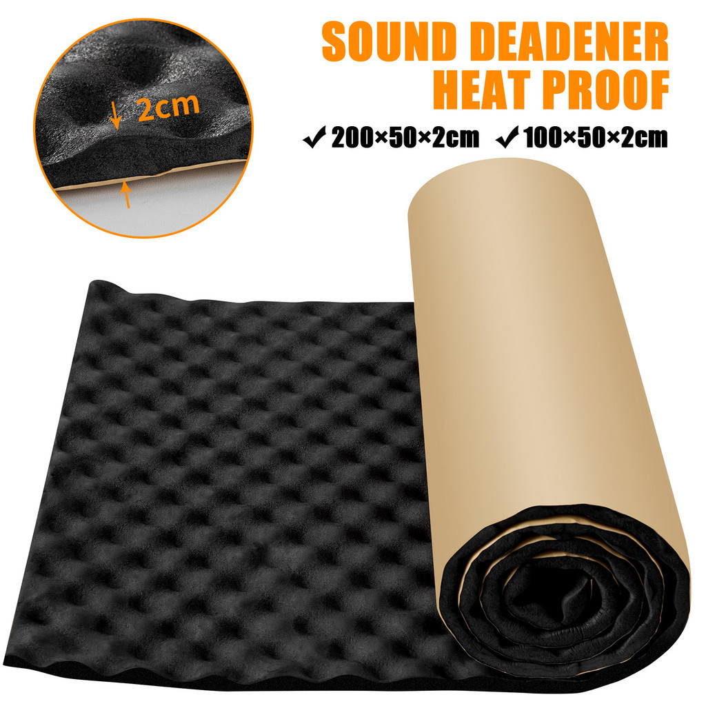 New 100/200*50*2cm Car Sound Deadening Studio Acoustic Absorption ...