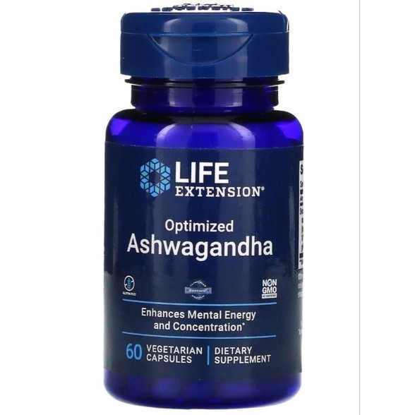 Life Extension, Optimized Ashwagandha, 60 Vegetarian Capsules | Shopee ...