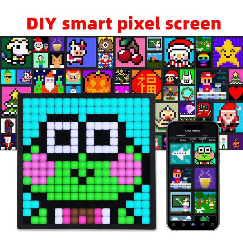DIY Smart LED Matrix Pixel Display RGB Graffiti Bluetooth App Control Art Display For Gaming ...