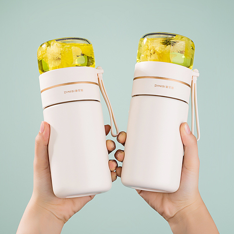380ML 304 Stainless Steel Tea Water Separation Insulated Water Bottle ...