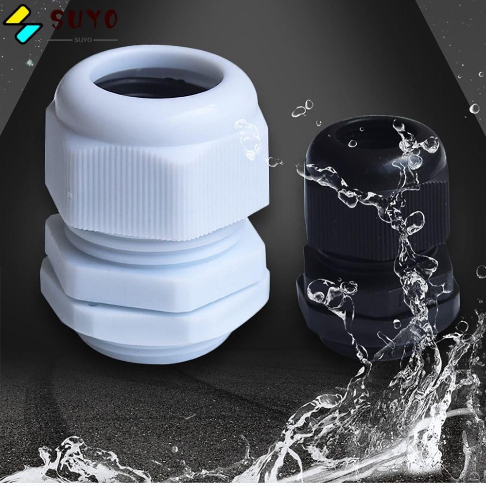 SUYO Waterproof Joint Cable Gland, Waterproof White Black Plastic ...