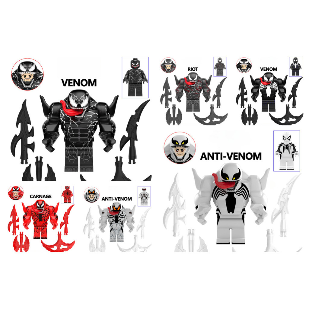 Marvel Anime Venom Serum Assembly Building Blocks Minifigure Model ...
