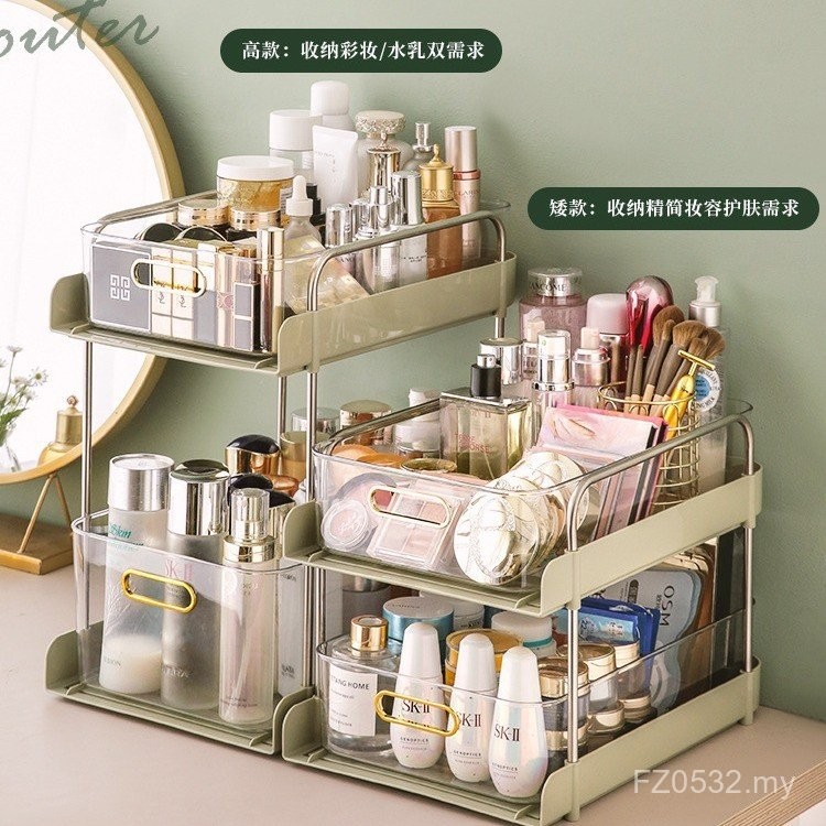 Desktop Dressing Table Toilet Organizer Desk Storage Box Drawer Shelf ...