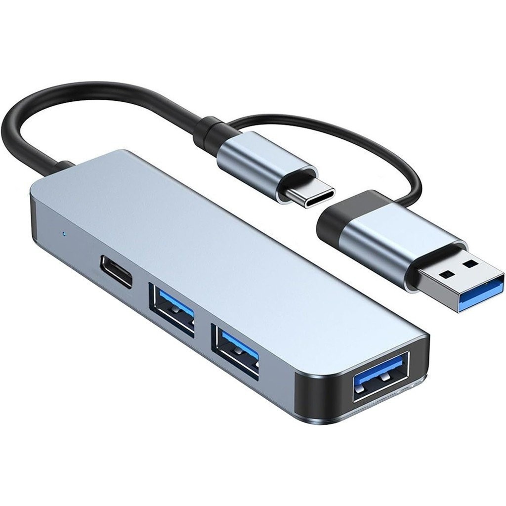 4 Ports USB 3.0 Hub USB C Hub for Laptop PC, Aluminum USB C to USB ...