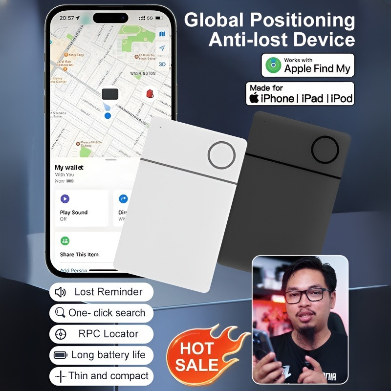Low price entry Ultra-Thin Card Tracker/Apple Find My Compatible ...