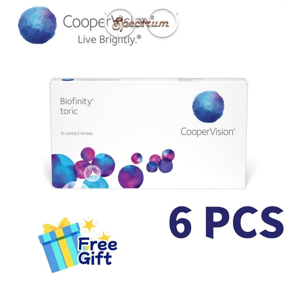 (6 PCS) Cooper Vision Biofinity Toric Astigmatism Lens Monthly ...