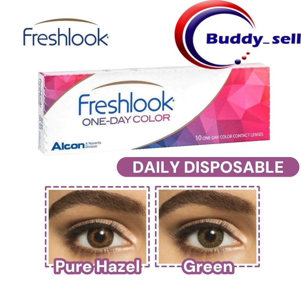 ( 10 PCS) Freshlook Color One Day Daily Disposable Alcon Cosmetic Color ...