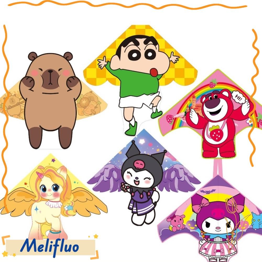 MELIFLUO Cartoon Triangle Kites, Triangle Capybara Children's Kite ...