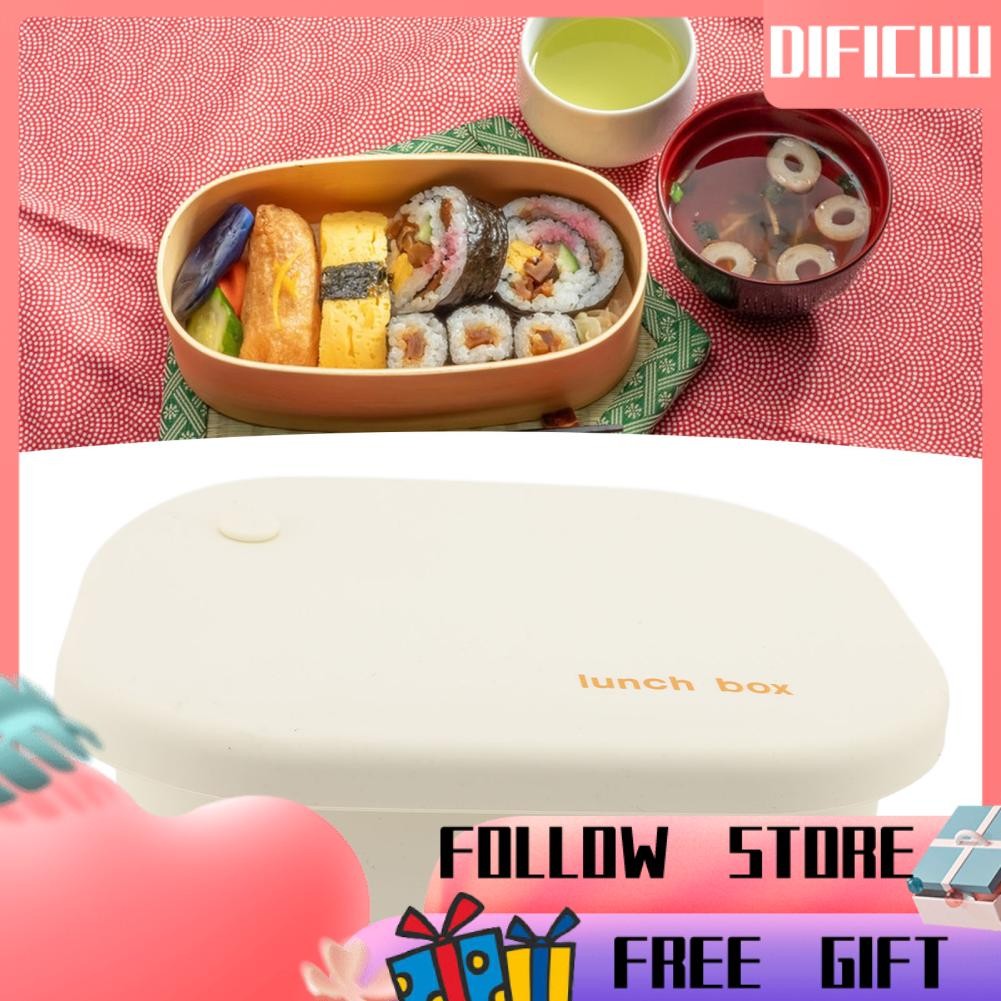Dificuu Lunchbox Light Food Storage Container Box 4 Grid with Picnic ...