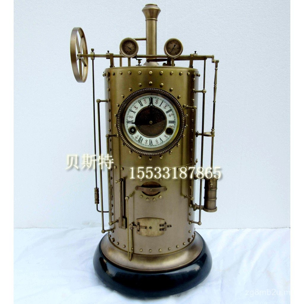 Boiler Clock|All Copper Antique Mechanical Table Clock|Old-fashioned ...