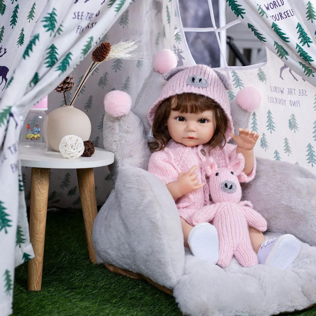 Reborn baby doll for girl full silicone vinyl body 22 inch dolls with ...