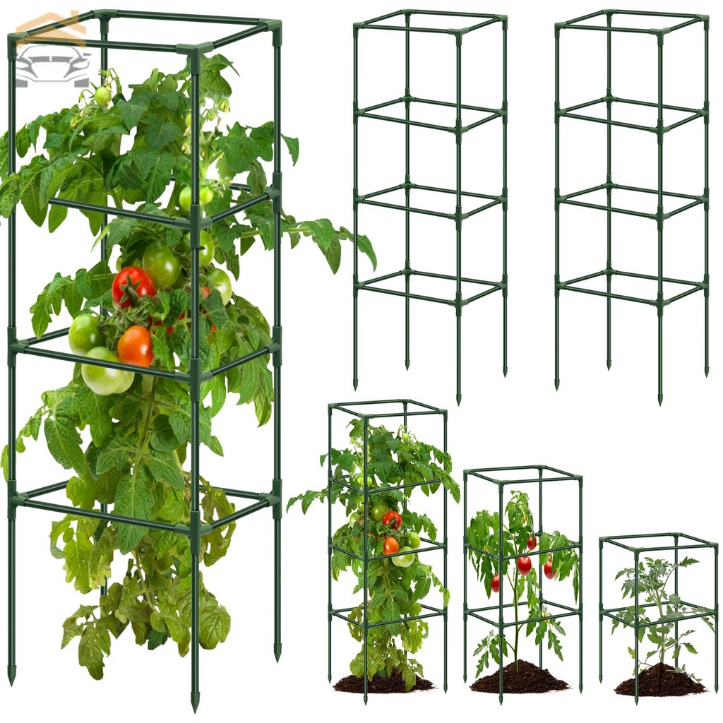 Tomato Cage Garden Tomatoes Trellis Tomato Plant Cage Support Pole ...