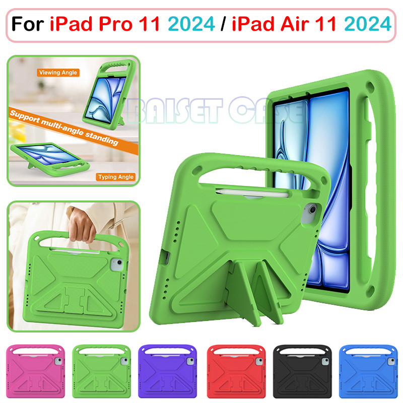 For iPad Air 11 2025 Air 13 2025 M3 iPad 11 2025 A16 Kids Safe Eva Case Shockproof Stand Cover ...