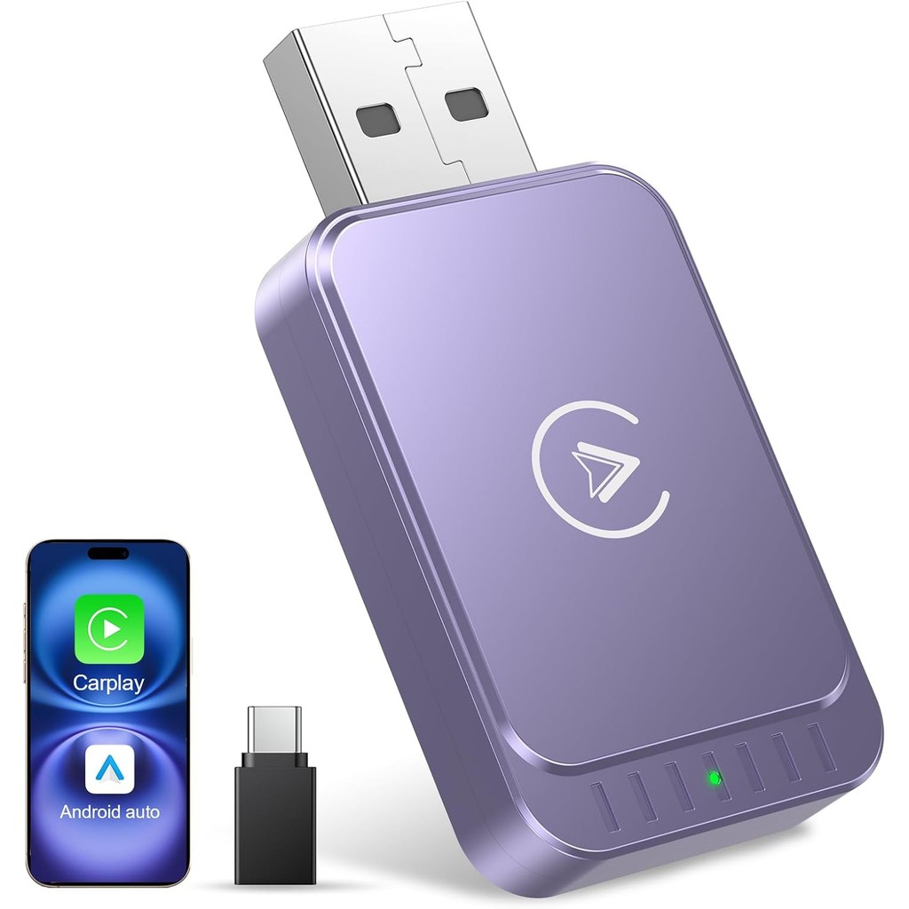 Wireless Carplay Adapter & Android Auto Wireless Adapter 2-in-1 Fast ...