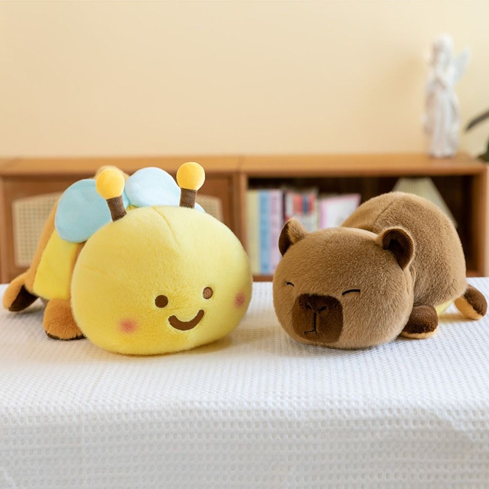 Double-Sided Capybara Turn Into Bee Plush Toy Soft Pillow Stuffed ...