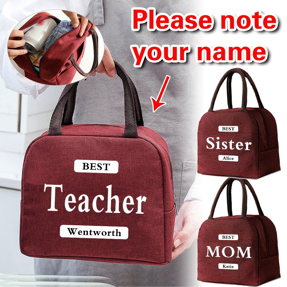 Custom Name Exquisite Fashion Lunch bag bento bag Nurse Teacher Career ...