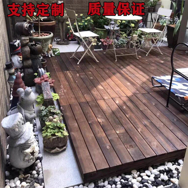 Outdoor Preservative Wooden Floor Balcony Courtyard Solid Wood Platform ...