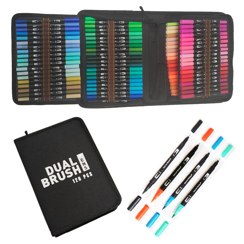 Set Pen Cat Air Petua Lembut Merentas Sempadan dengan Beg Kain, 120 ...