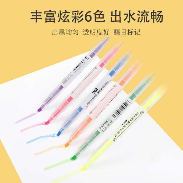 highlighter highlighter pen Pena penanda pendarfluor berkepala dua ...