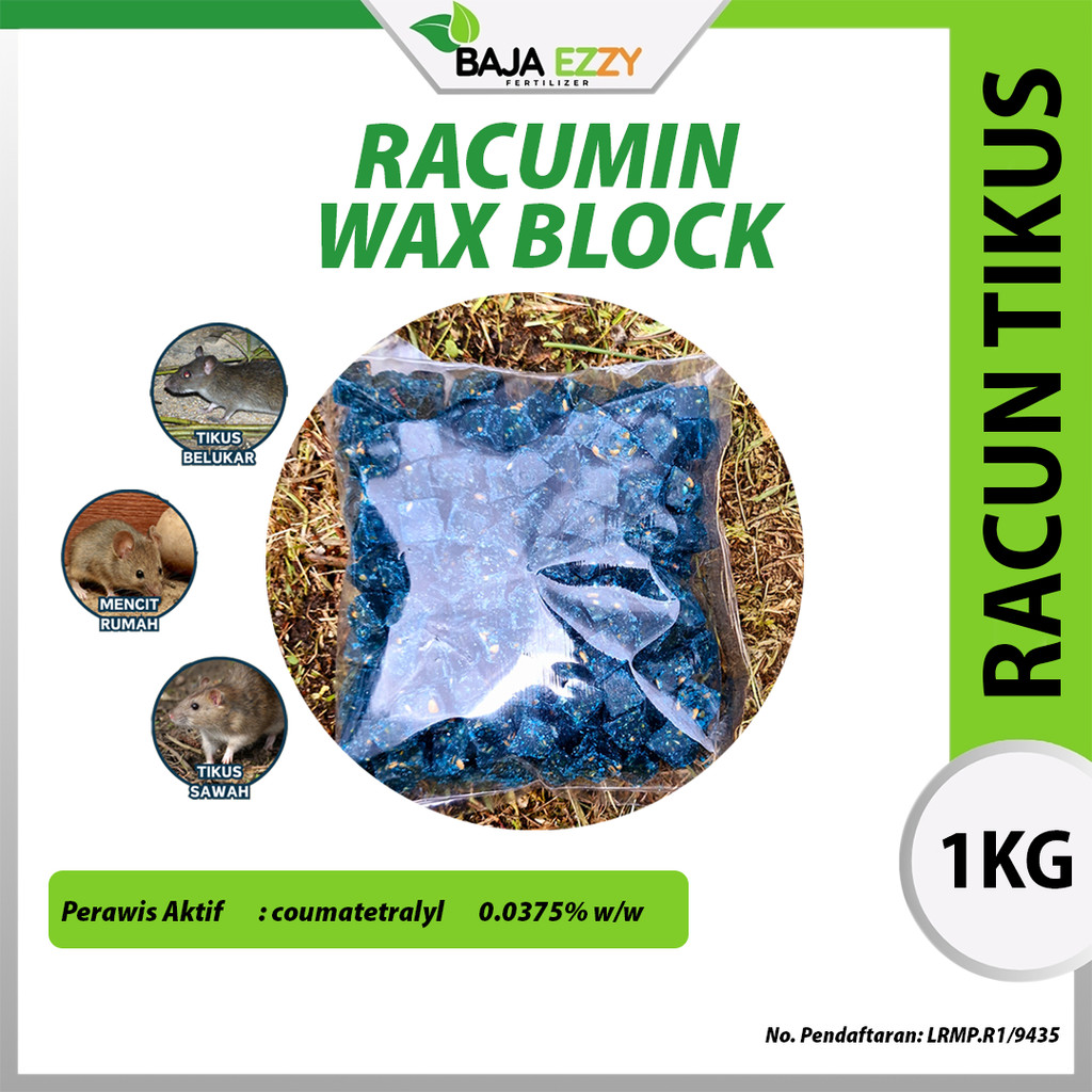 Bayer Racumin Wax Block 1KG Racun Tikus Berkesan - Sesuai untuk Kilang ...