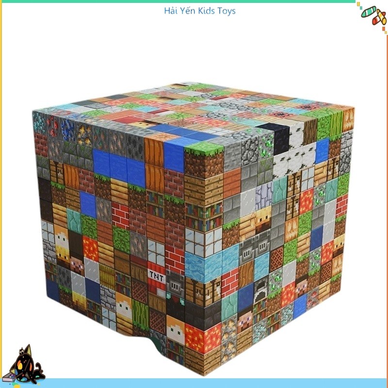 Set of 300 Magnetic MineCraft Blocks – Building Models According to ...