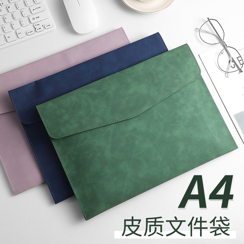 Leather File Bag A4 Paper File Bag Folder Bag Information Business ...