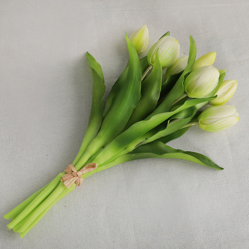 7 Heads/Bouquet Artificial Tulips Spring Real Touch Tulips Faux Flowers ...