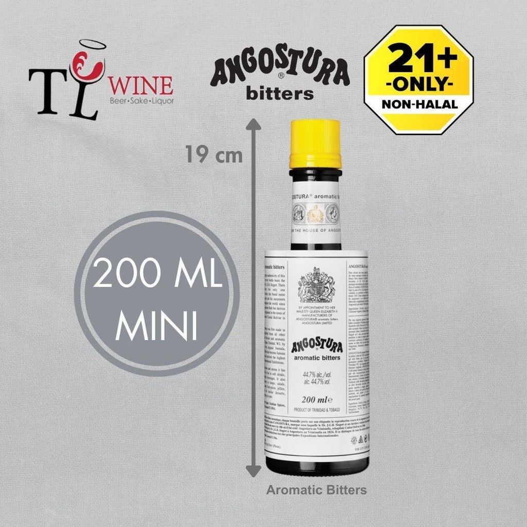 ANGOSTURA aromatic bitters 200ml Cocktail bitters ALC: 44.7% Duty paid ...