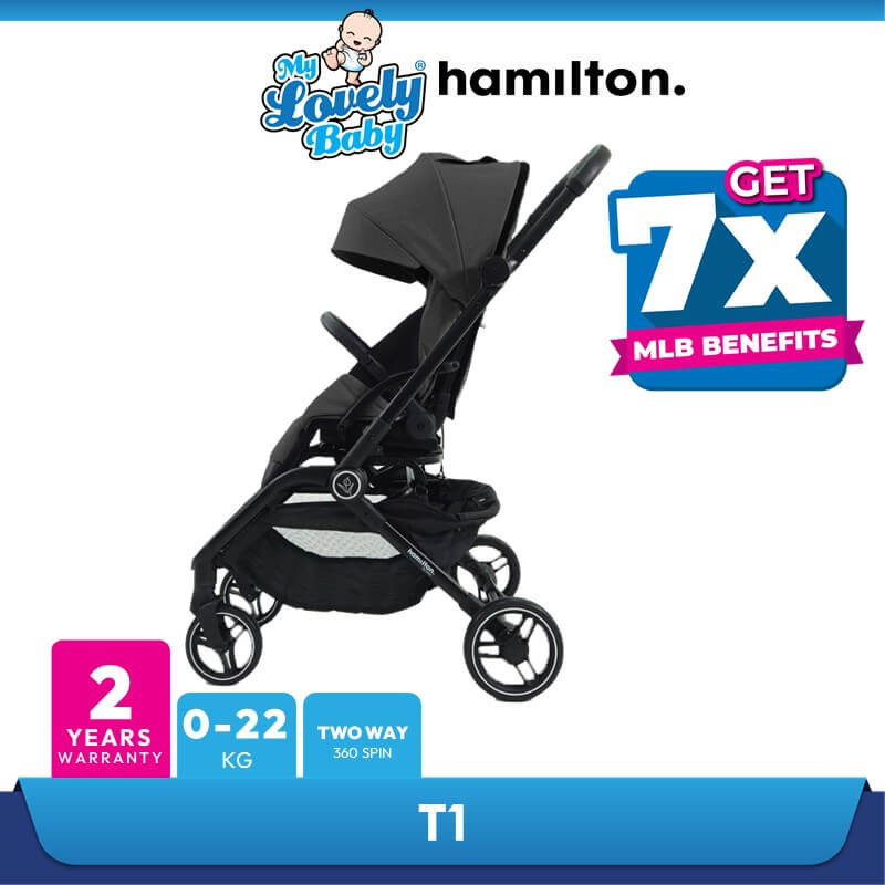 Hamilton T1 360 Spin Two Way Facing Stroller (New Born to 22kg ...