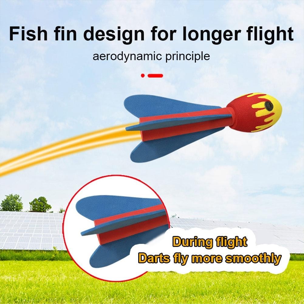 Flying Mini Rocket Step Jump Launcher Toys Pump Air Outdoor Play Game ...