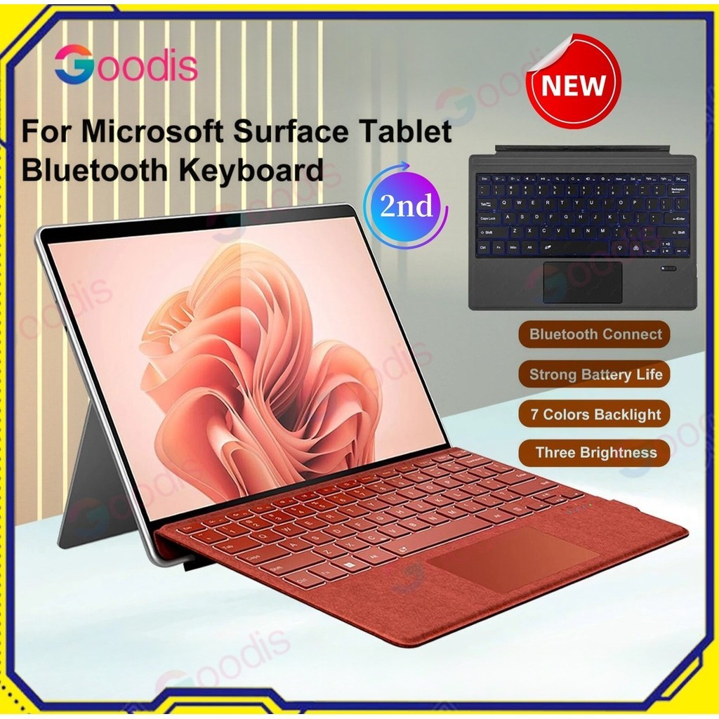 Papan Kekunci Trackpad Keyboard for Microsoft Surface Pro 11 10 3 4 5 6 ...