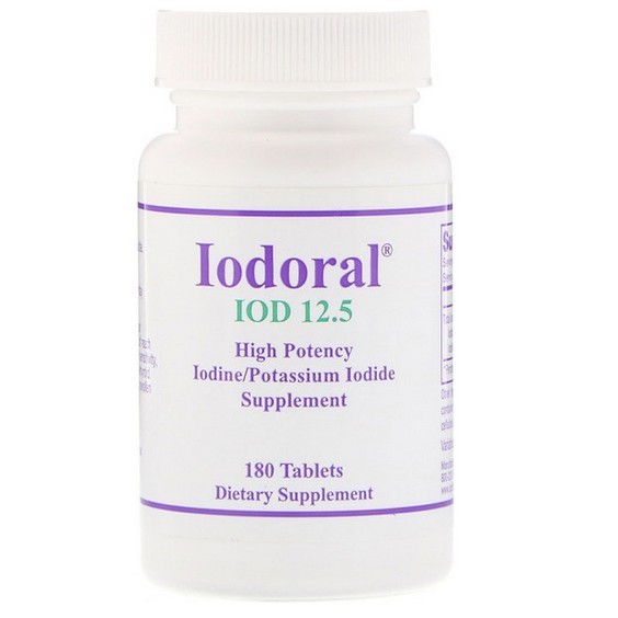 Optimox, Iodoral, IOD 12.5, 180 Tablets | Iodoral, Iodine/Potassium ...